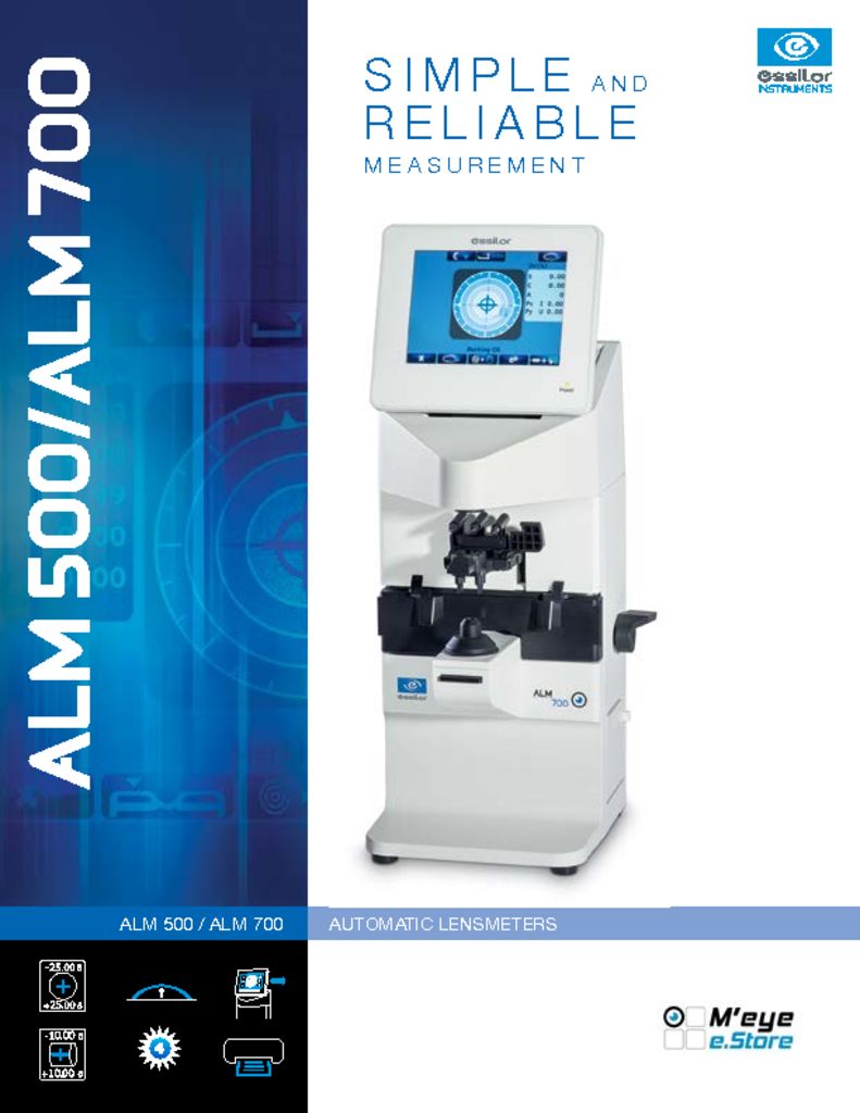 Brochures - Ophthalmic Equipment - Essilor Instruments USA