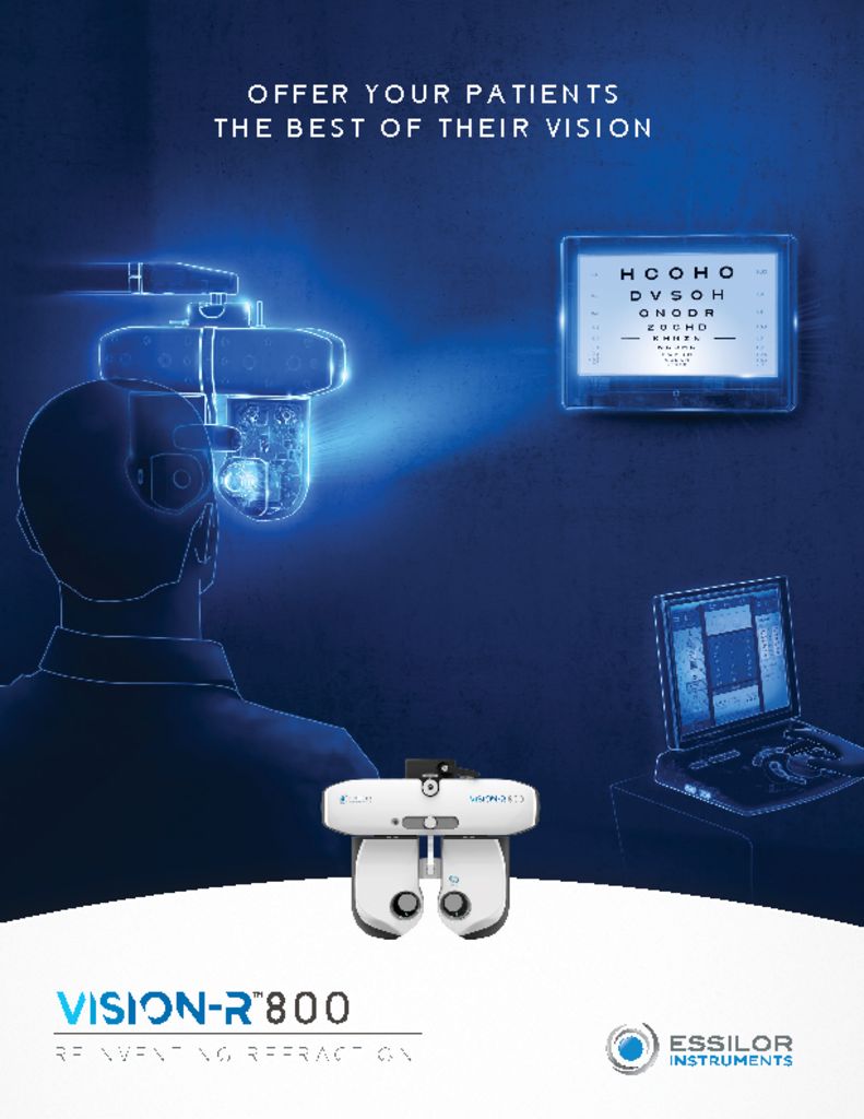 Vision-R 800 Auto Refraction System - Essilor Instruments USA
