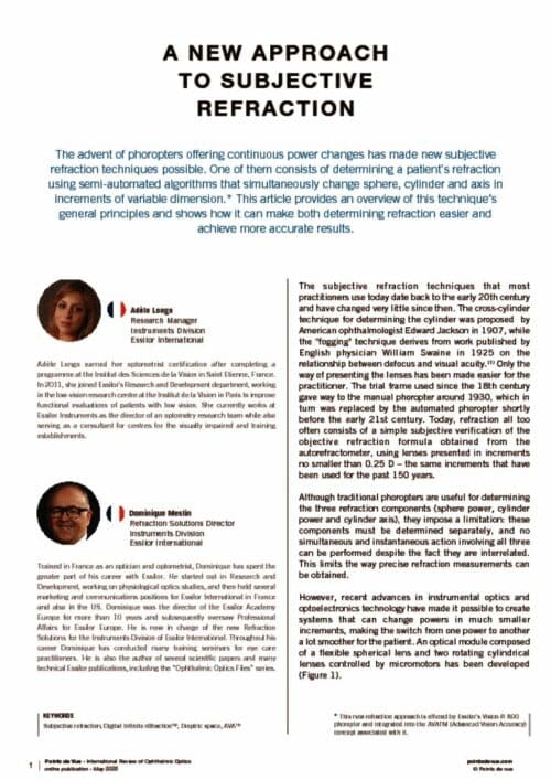 Vision-R 800 Auto Refraction System - Essilor Instruments USA