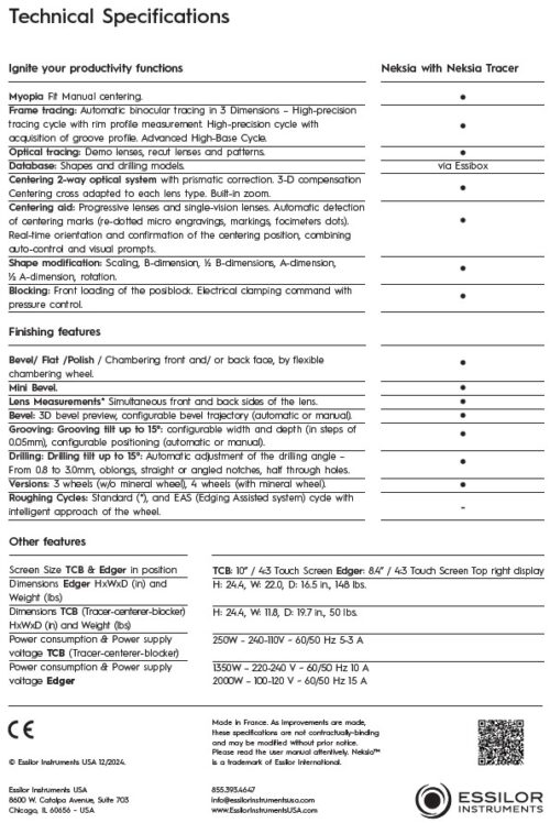 Neksia Series - Essilor Instruments USA