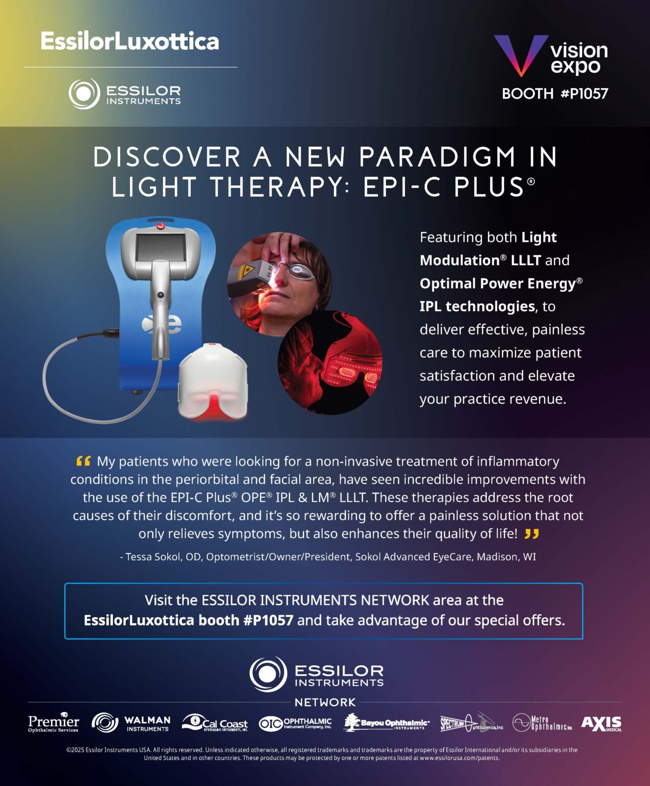 2025 Vision Expo East EPI-C Plus Light Therapy - Essilor Instruments USA